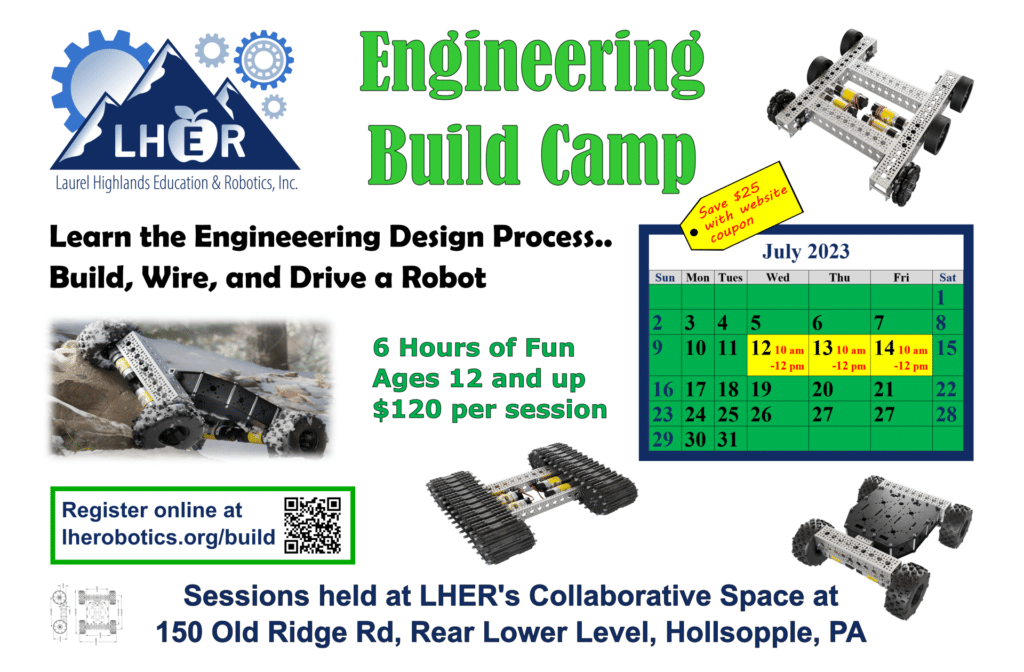 Build Camp Ad 2023 - Laurel Highlands Education & Robotics